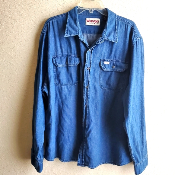 Wrangler | Tops | Wrangler Denim Button Up | Poshmark
